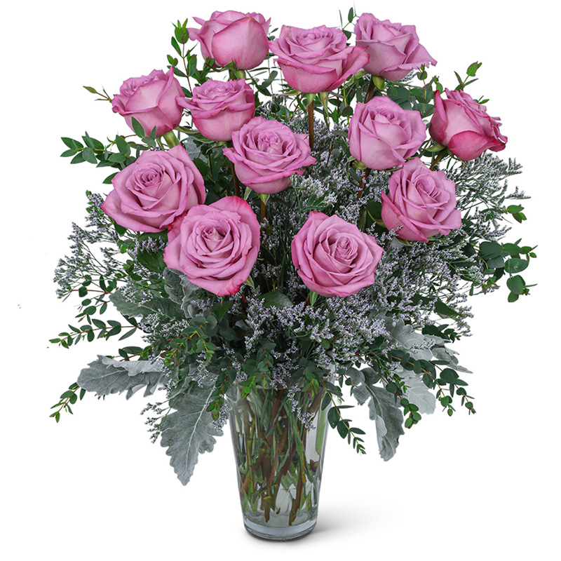 One Dozen Angelic Lavender Roses :: Quality Flowers, Fort Smith AR